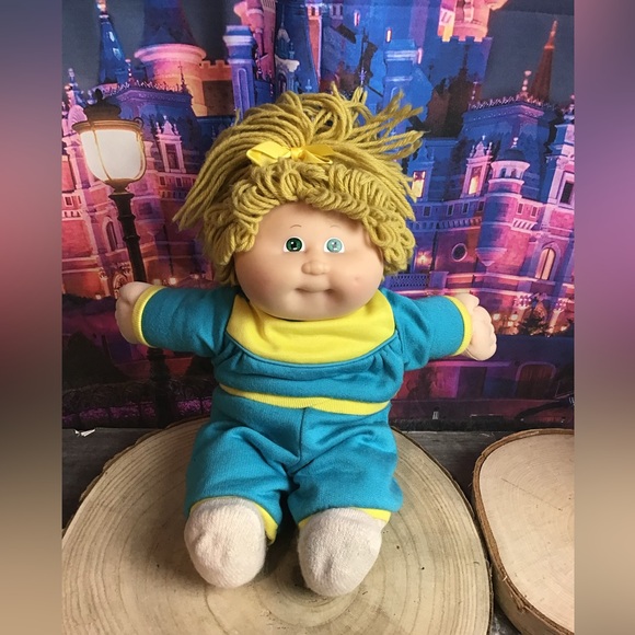 Toys | Cabbage Patch Kids 1987 Vintage Blonde Hair Blue Eyes With ...